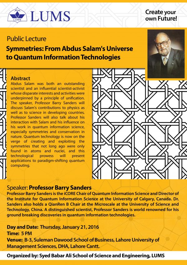 Abdus Salam Memorial Lecture Series | PhysLab