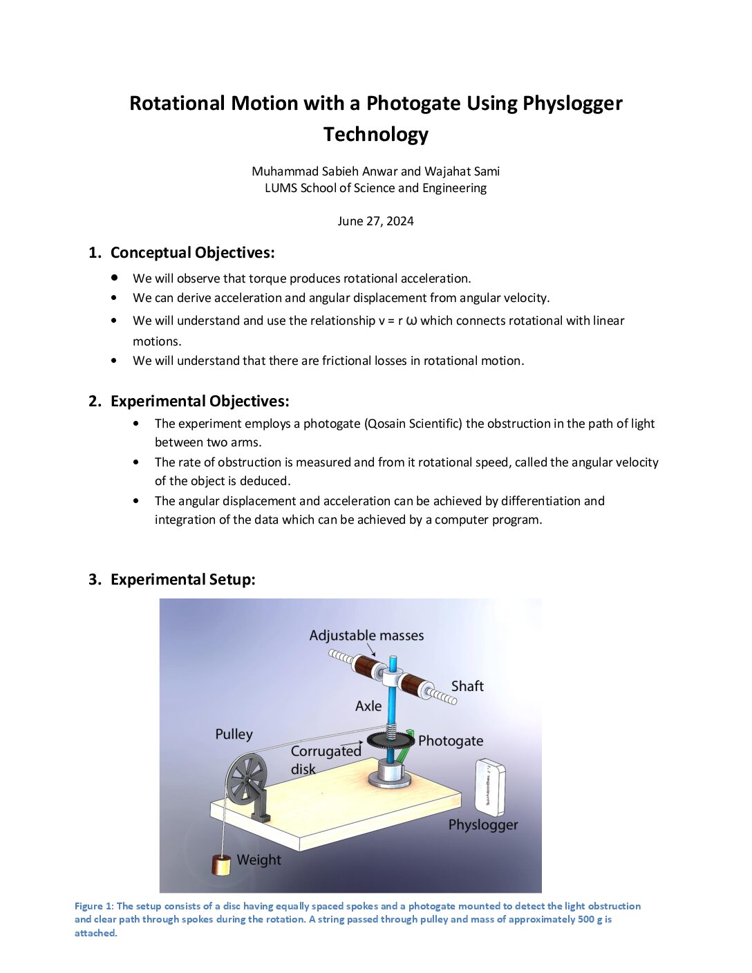 Solution set prepared by Wajahat and Dr. Sabieh, June 2024 | PhysLab